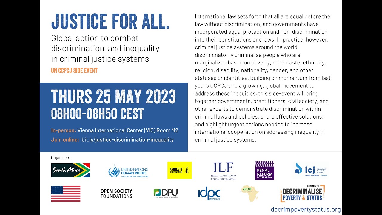 Justice For All: Global action to combat discrimination and inequality ...