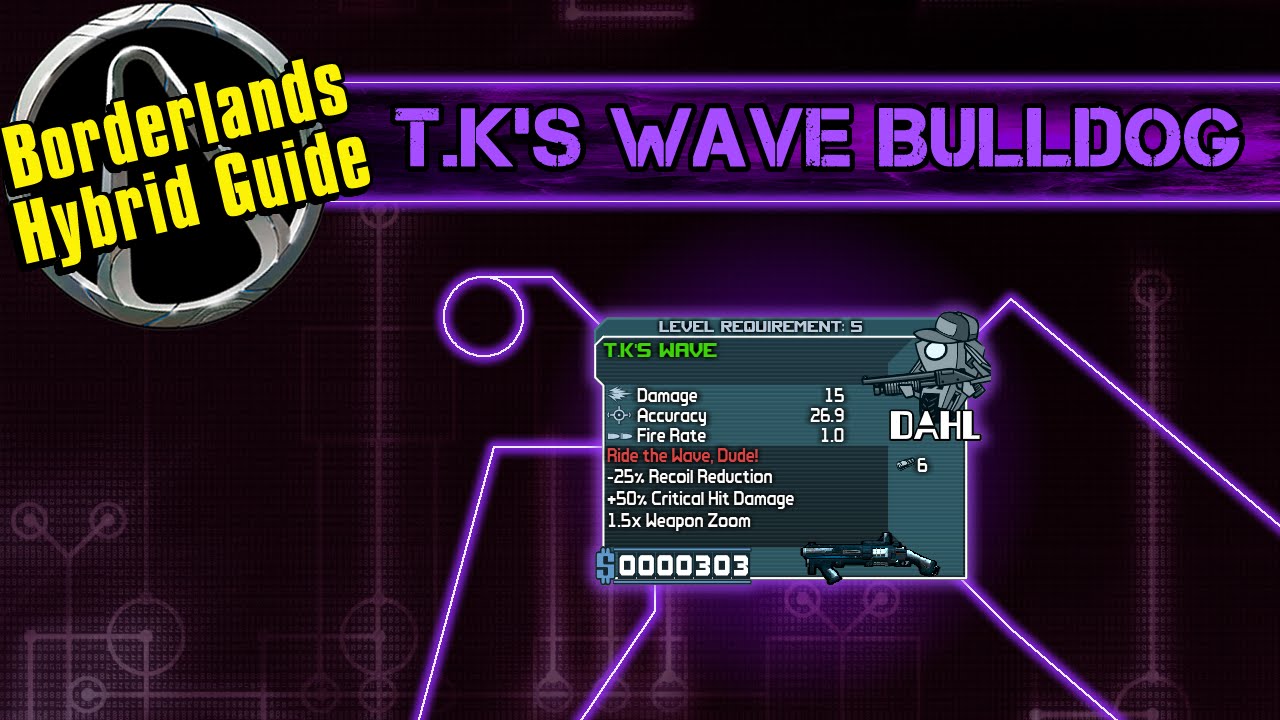 Borderlands: *T.K's Wave Bulldog* Hybrid Weapon Guide!! - YouTube
