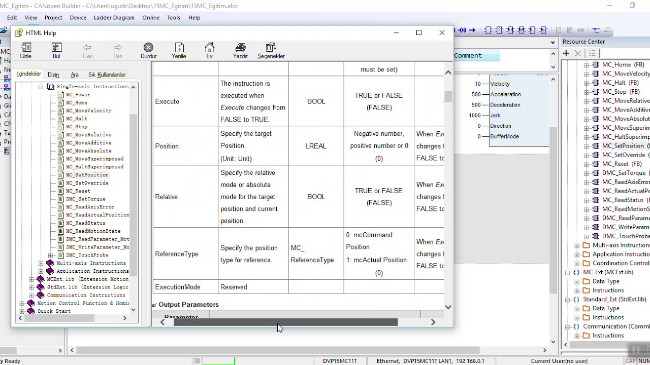 19- 15MC MC_SetPosition ile Pozisyonun Belirli Bir Değere SET Edilmesi - YouTube