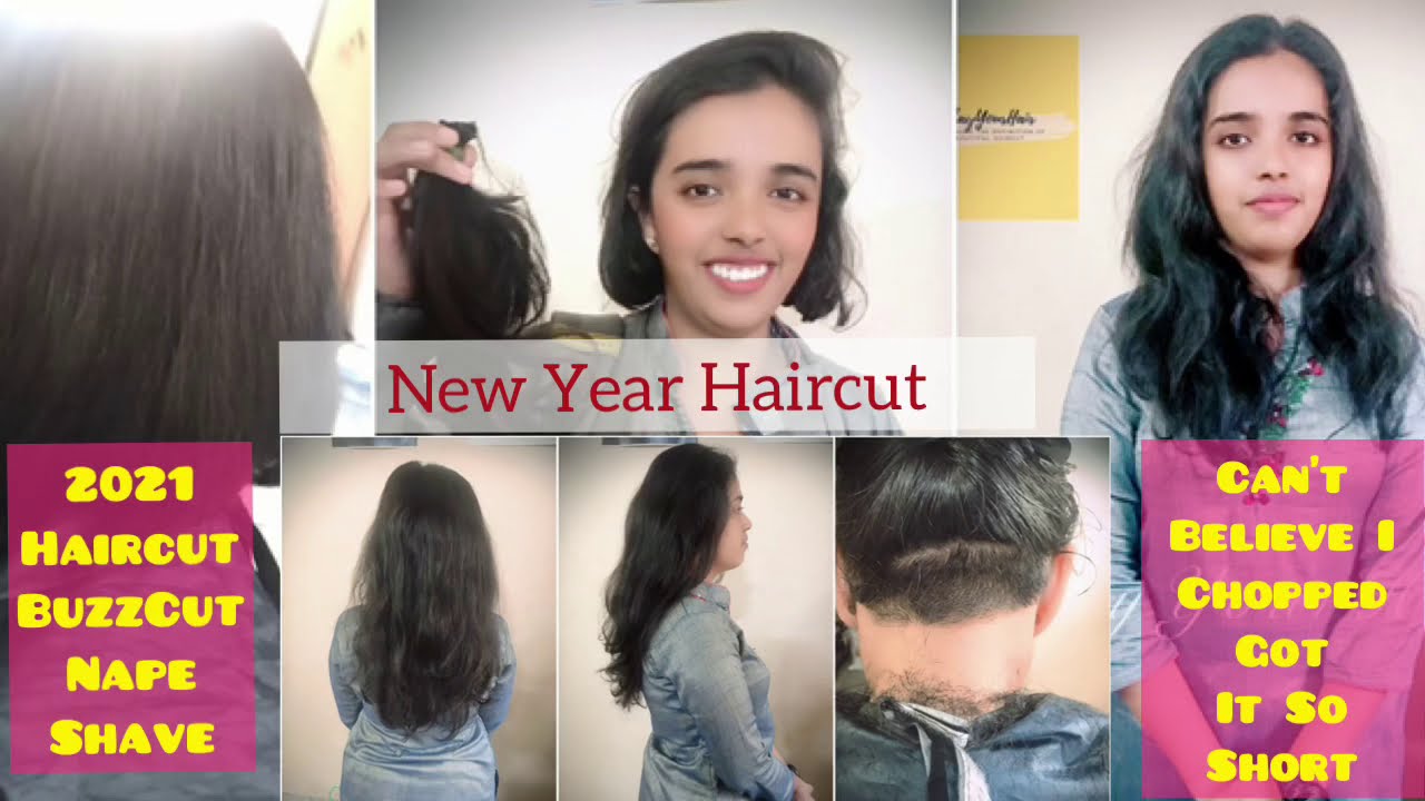 Marathi Girl New Year 2021 Hair Makeover | Undercut Bobcut | Ustra ...