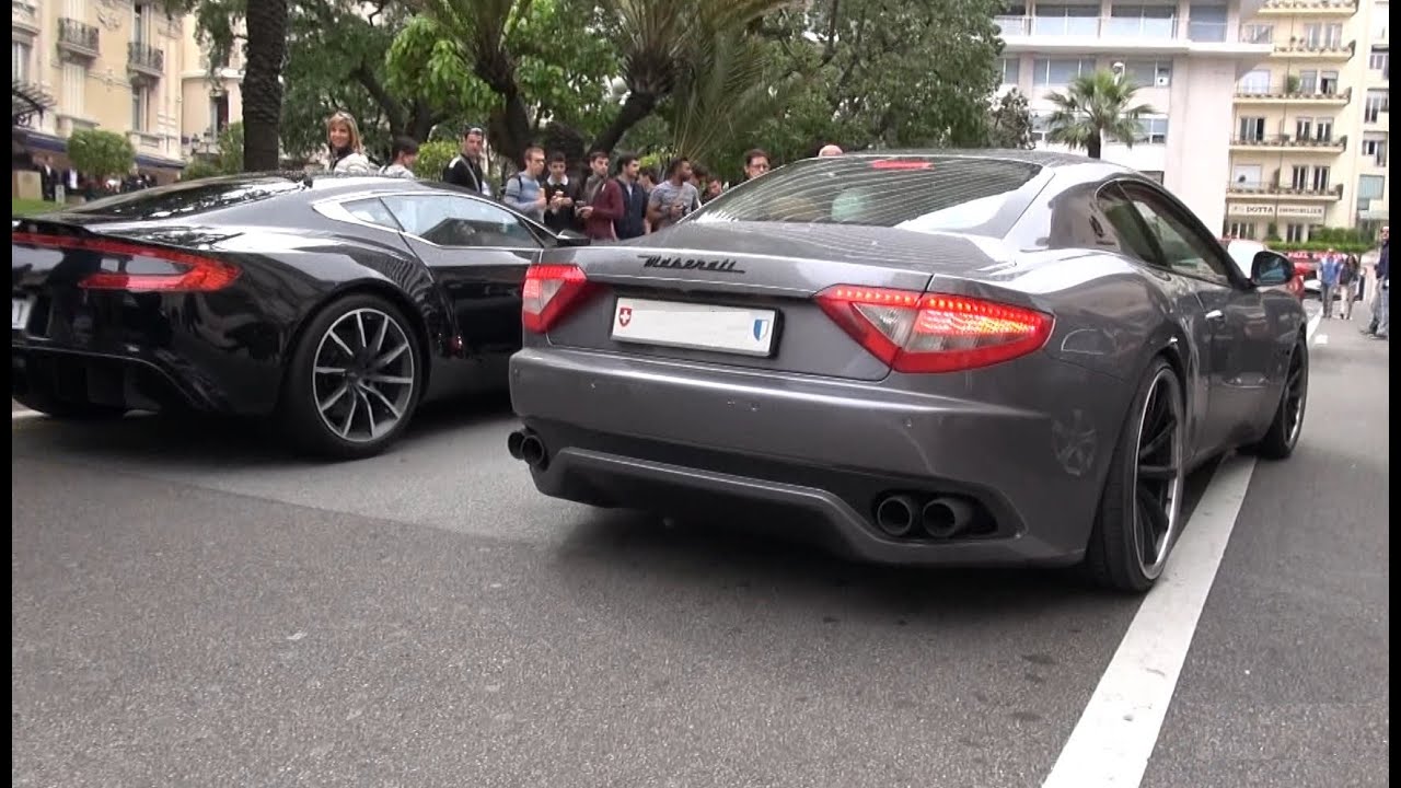 Supercar Traffic Jam in Monaco! Ferrari 599 GTO, Maserati GranTurismo ...