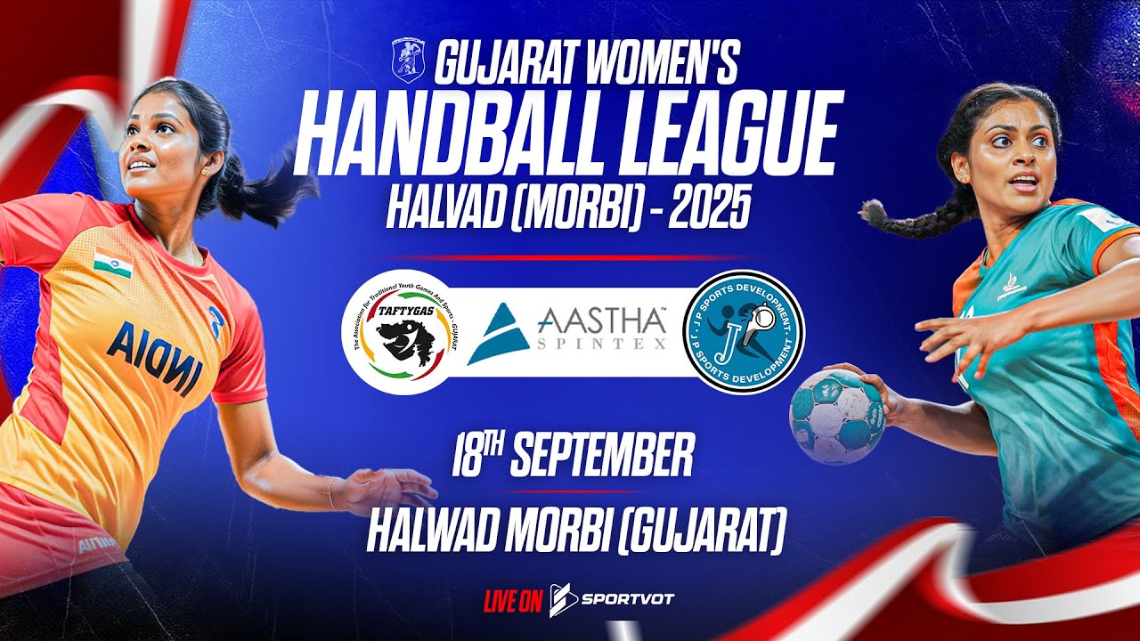 Gujarat Women's Handball League 2025 | Halvad (Morbi) Gujarat - YouTube