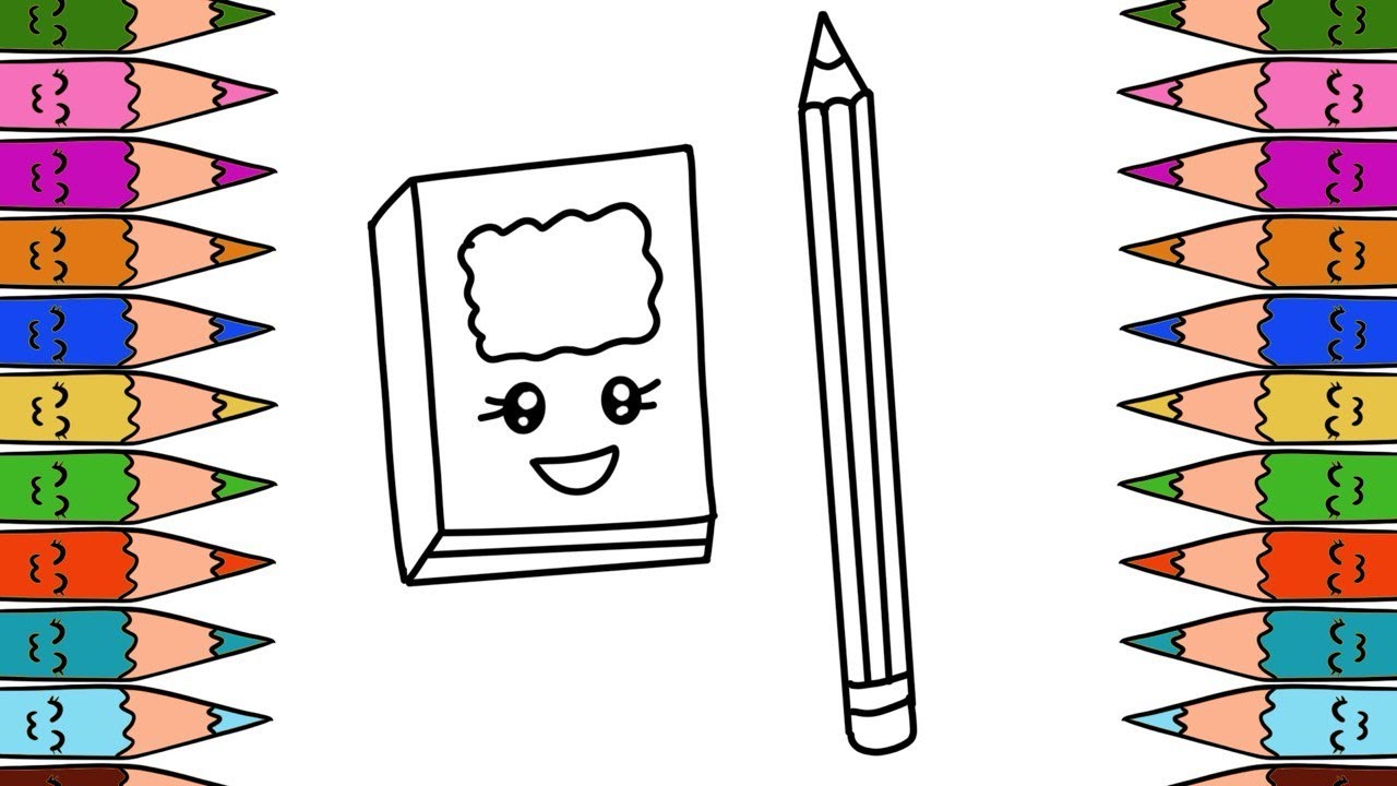 How To Drawing and Coloring Book and Pencil - Drawing and Coloring For ...