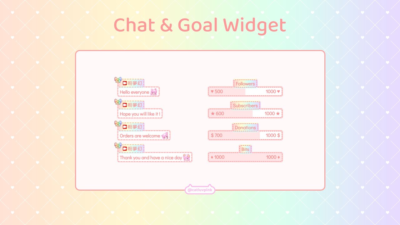 Rainbow bow - Chat and Goal Widget for Stream | Twitch/Facebook - YouTube