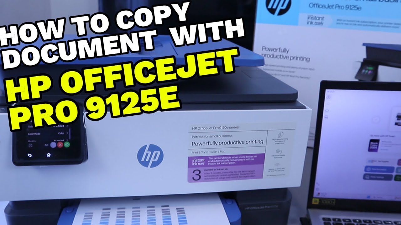 How To Copy Double Side With HP Officejet Pro 9125E Printer | HP ...