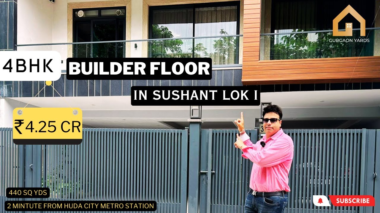 Stunning Design 4 BHK Builder Floor in Sushant Lok Phase 1, Gurgaon ...