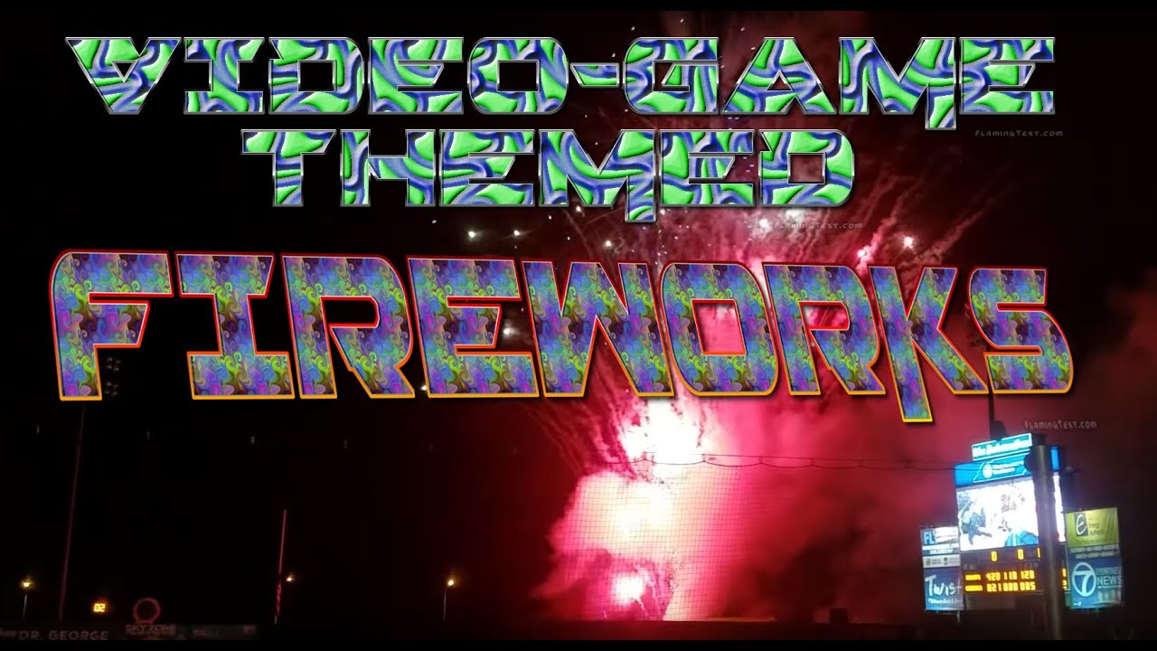 Video-Game Themed Fireworks Show - Jackson Generals Baseball - YouTube