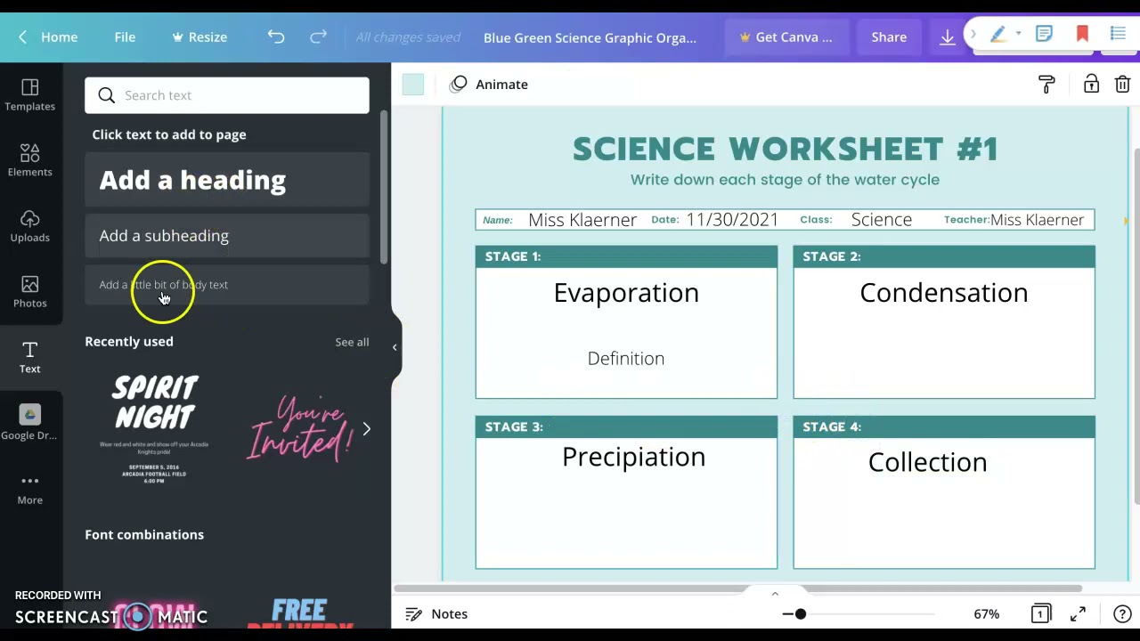 Water Cycle Using Canva - YouTube