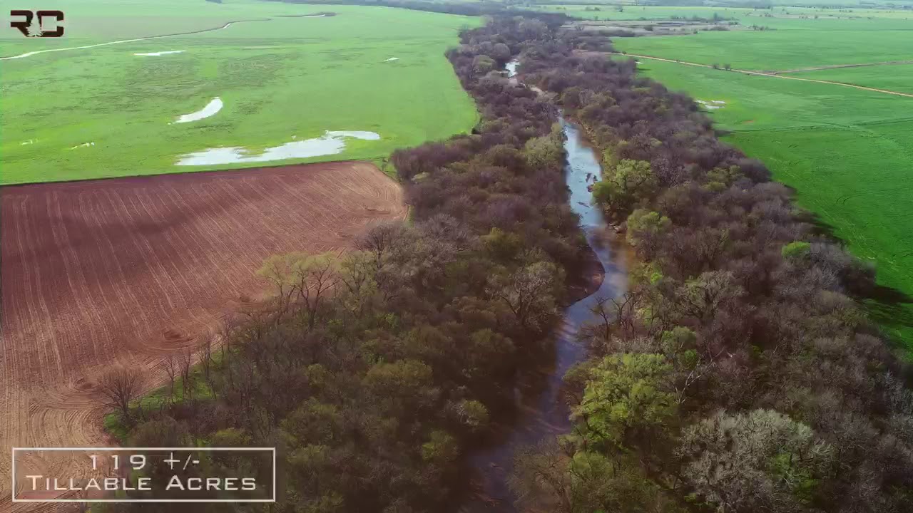 Harper Co. Kansas Bluff Creek 160 For Sale - YouTube