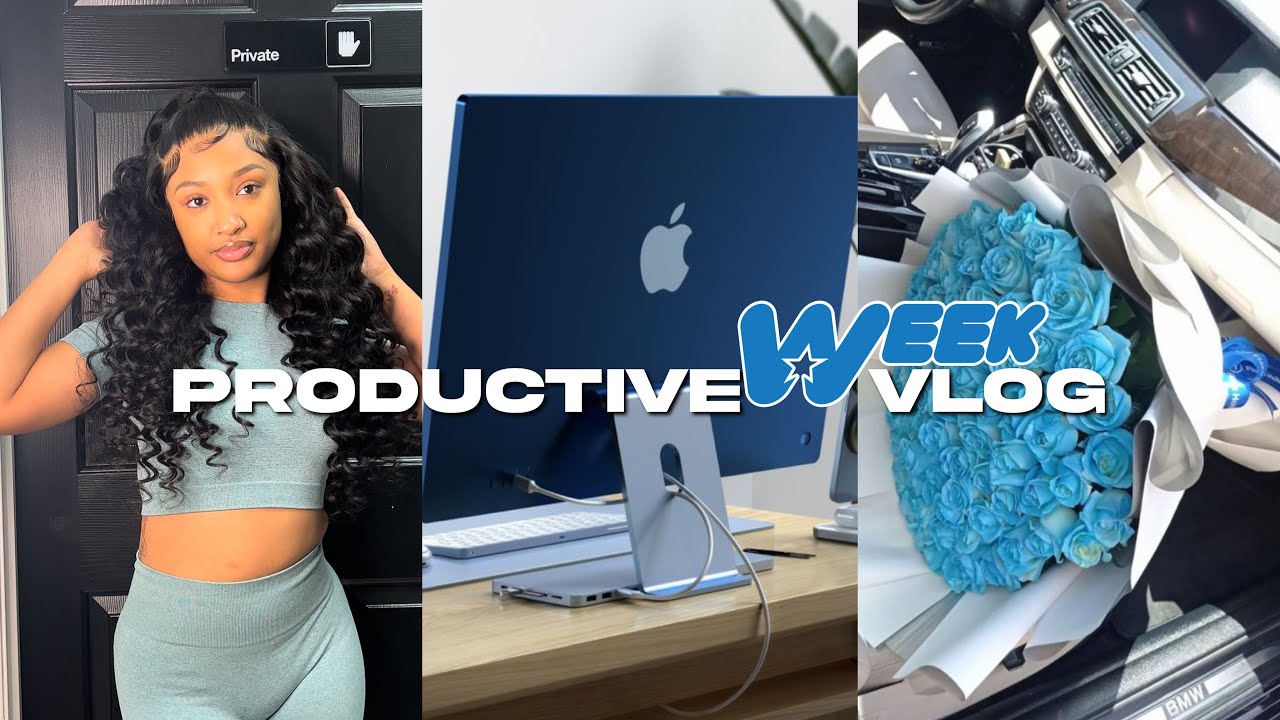 A WEEK LIVING ALONE: HE GOT ME FLOWERS + NEW BLUE IMAC + 1ST MEAL PREP ...