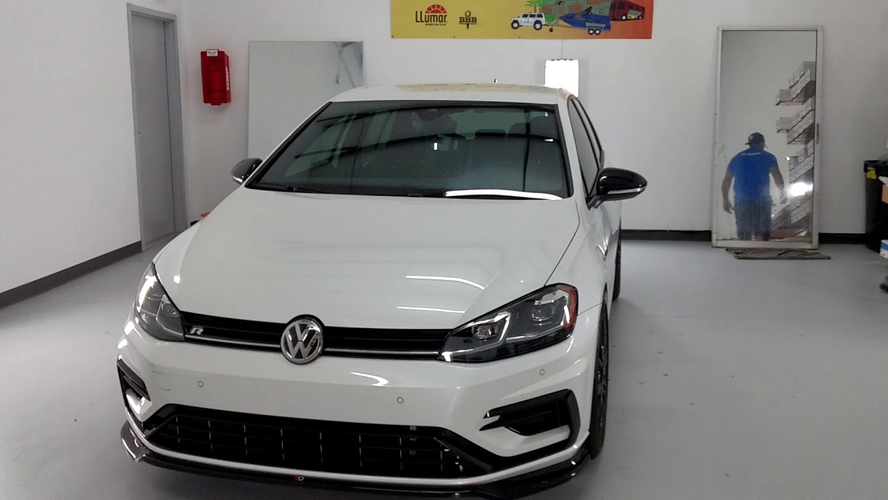 Tinting VW Golf R front quarter windows & clear ceramic windshield at ...