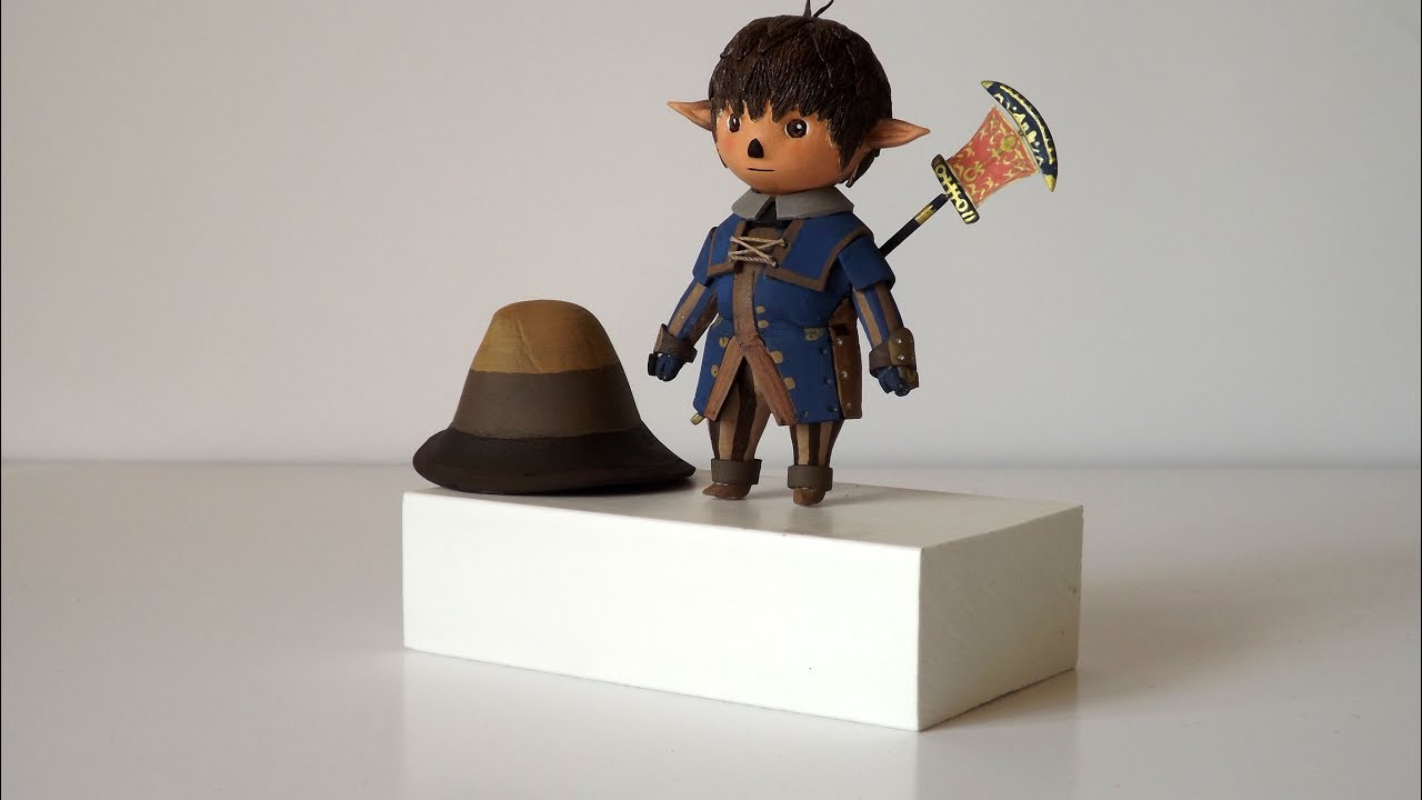 FFXI Black Mage Tarutaru 4" figure from Scratch - YouTube