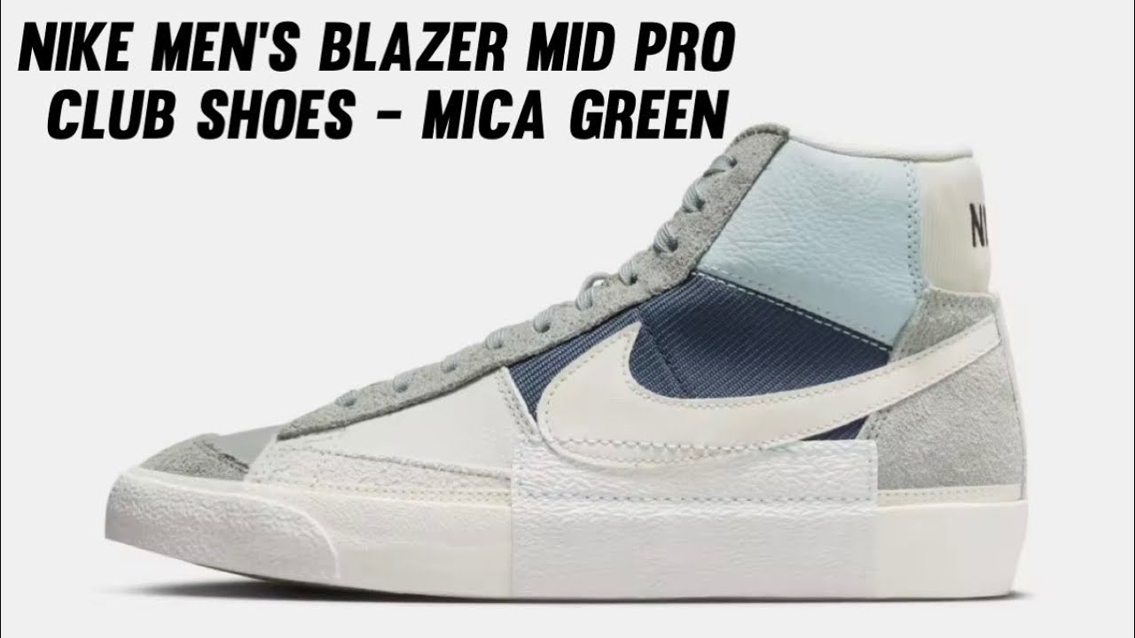 Nike Men's Blazer Mid Pro Club Shoes - Mica Green (UNBOXING) - YouTube