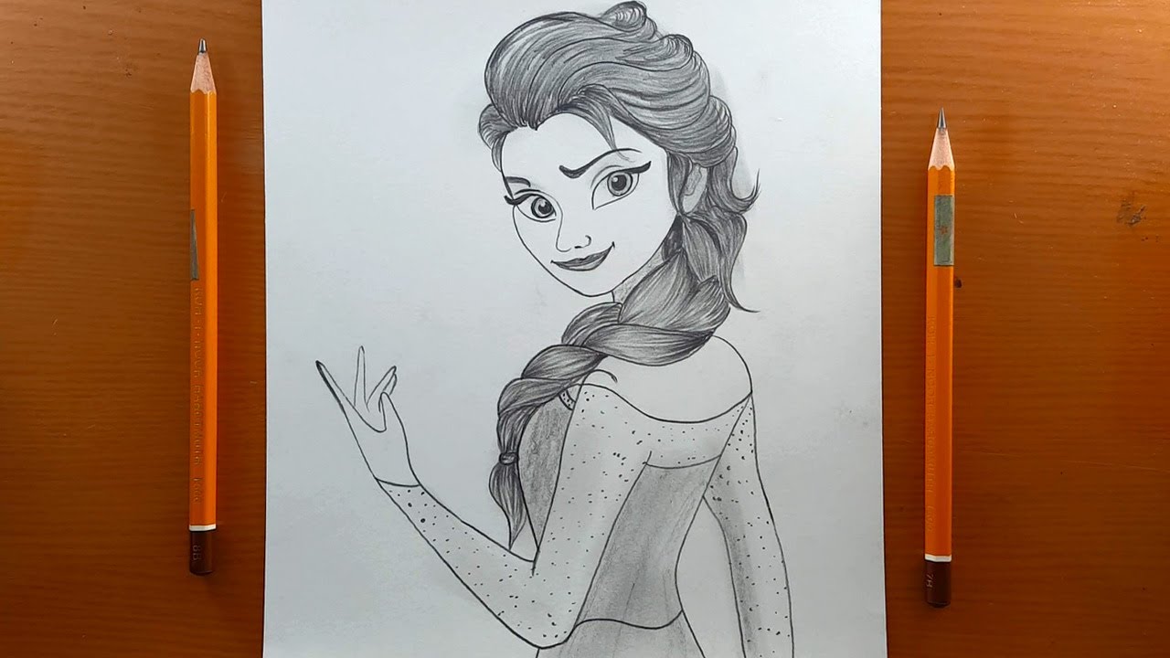 Disegni Facile Come Disegnare La Principessa Disney Elsa Disney Frozen Schizzo A Matita