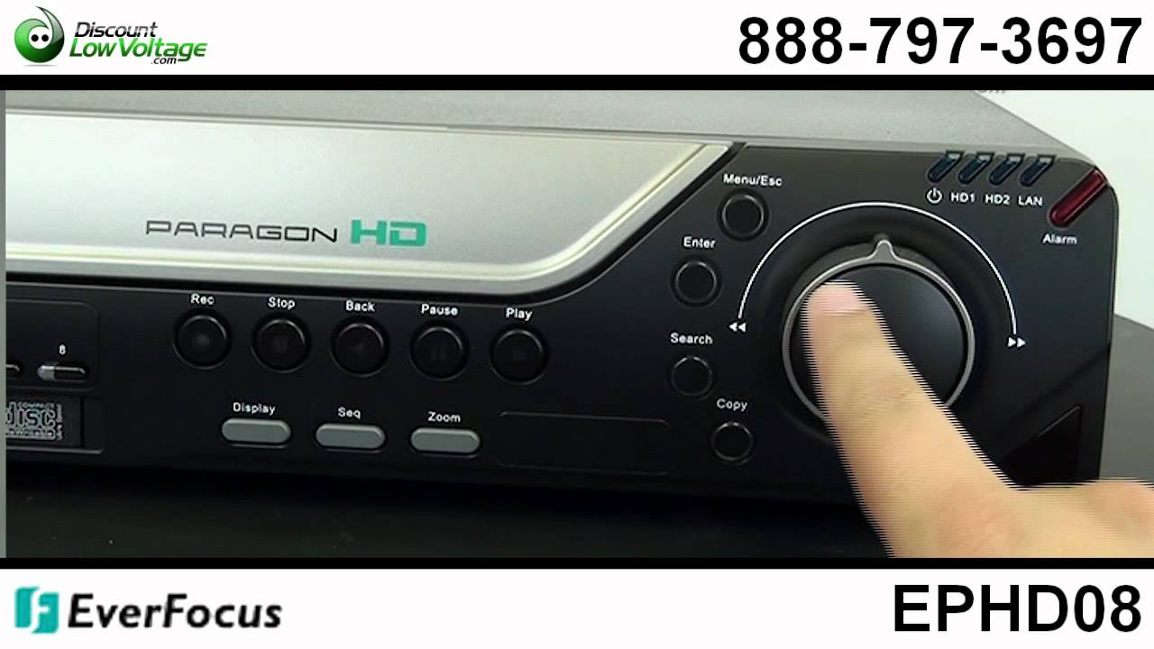 Everfocus EPHD08 8 Channel HD Megapixel DVR - YouTube
