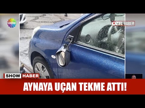 Aynaya uçan tekme attı!