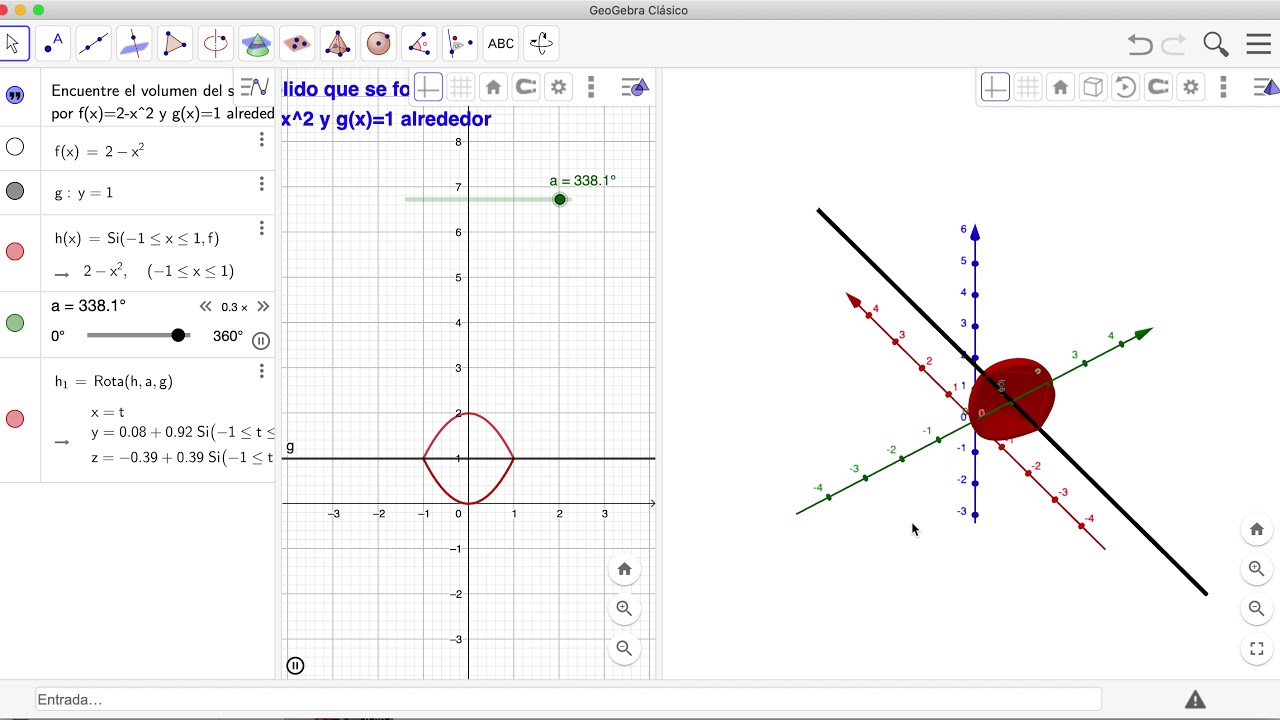 Geogebra. Método de Discos - YouTube
