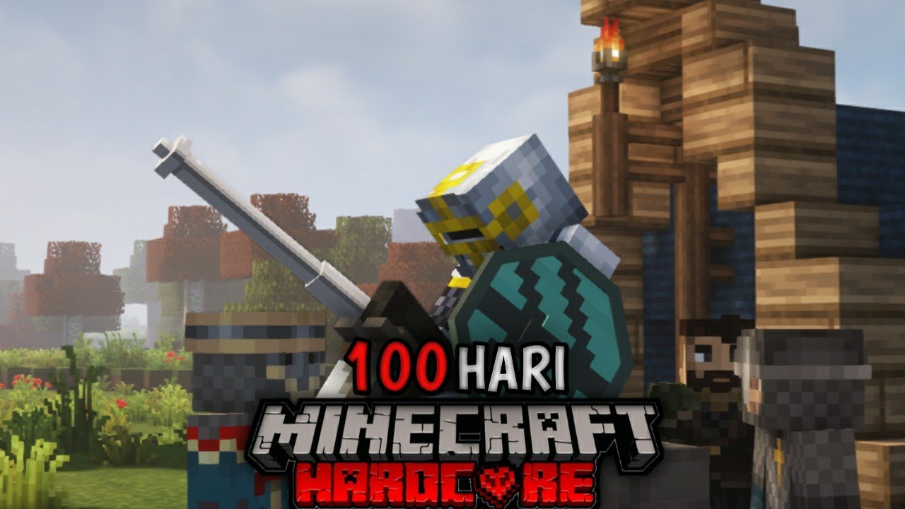 100 Hari di minecraft hardcore medieval war ( kings and dragon ) - YouTube