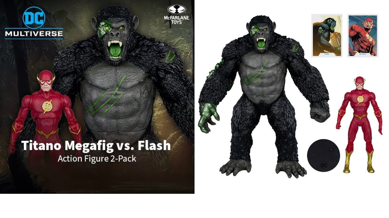 New McFarlane Toys The Flash & Titano 2 pack action figures available ...