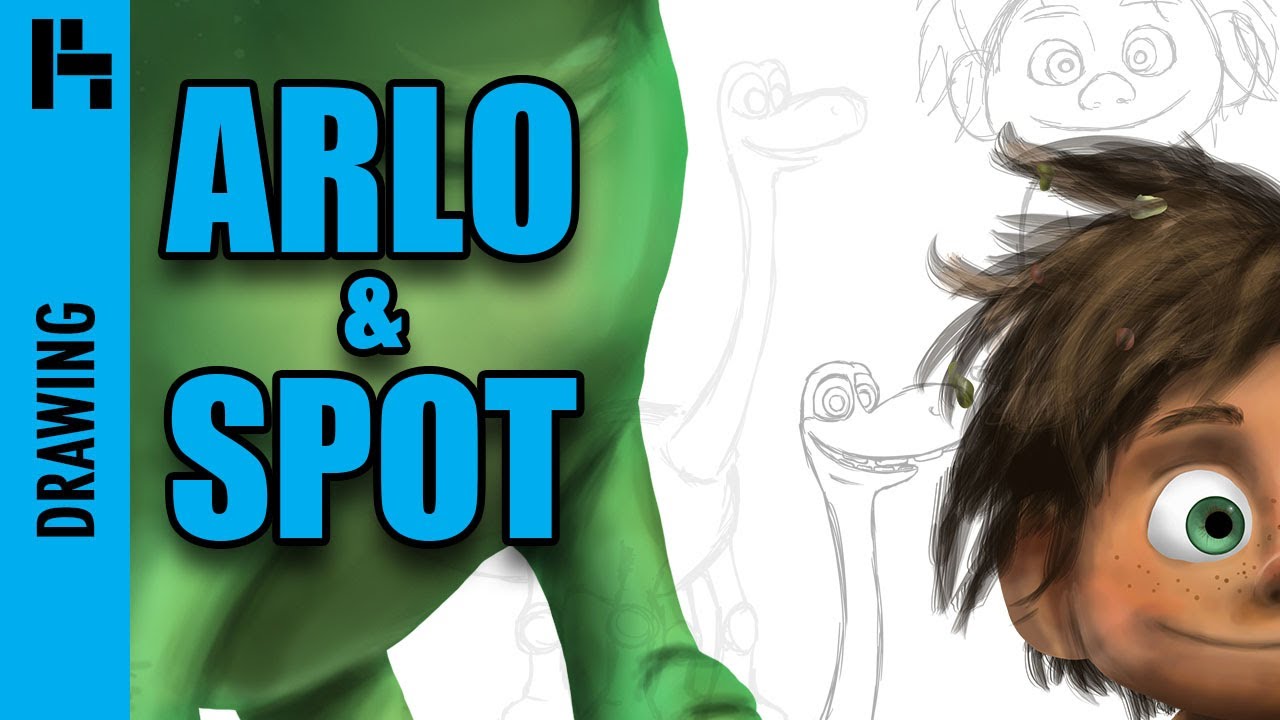 Drawing ARLO & SPOT | Pixar's The Good Dinosaur - YouTube