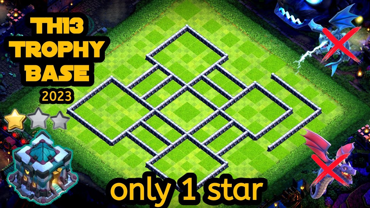 New Strongest TH13 Trophy Base (Top 10) 2023 Base Layout Base Link in ...