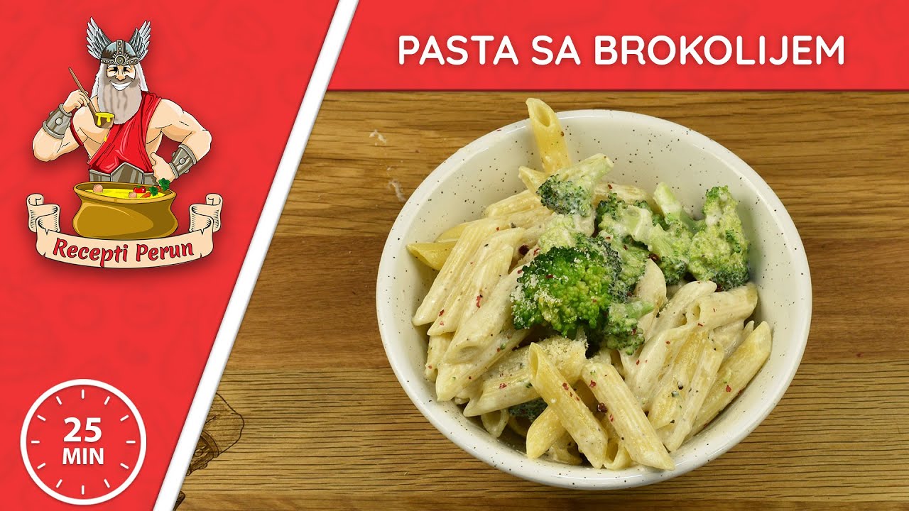 Pasta (Makarone) sa Brokolijem | Recepti Perun - YouTube