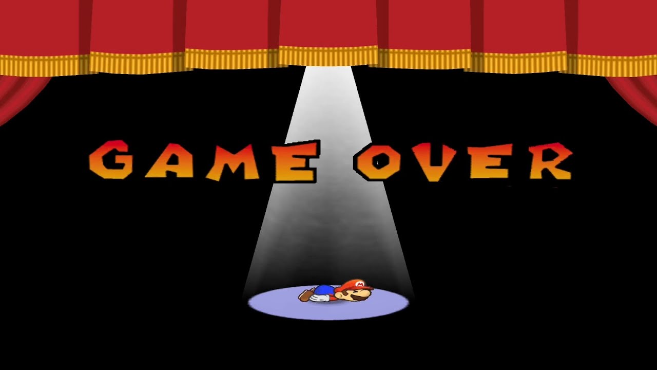 Paper Mario: The Thousand-Year Door - Game Over (GameCube) - YouTube