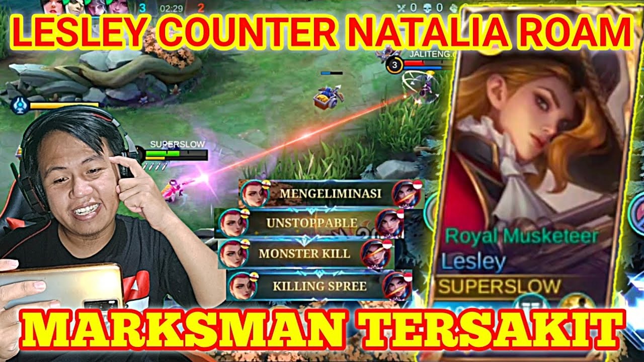 CARA MAIN LESLEY MARKSMAN TERSAKIT MOBILE LEGENDS 2024 - YouTube
