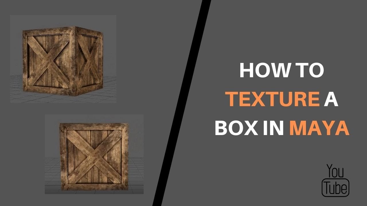 How to texture a Wooden box in Maya - YouTube