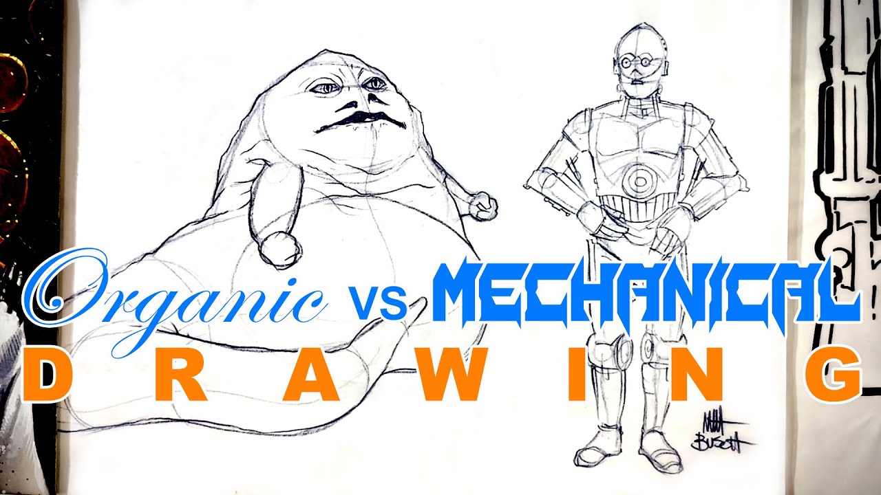 How to Approach Drawing Organic vs. Mechanical Objects - YouTube