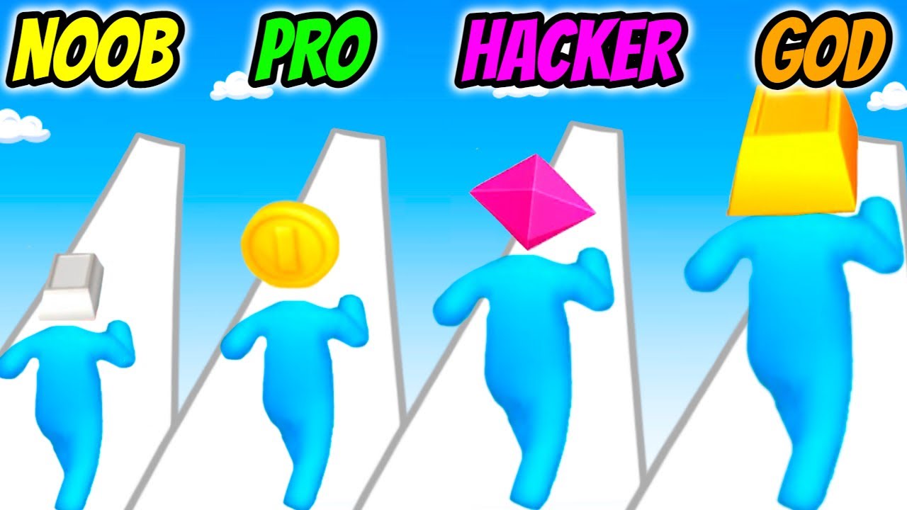 Coin Head Run - NOOB vs PRO vs HACKER vs GOD - YouTube