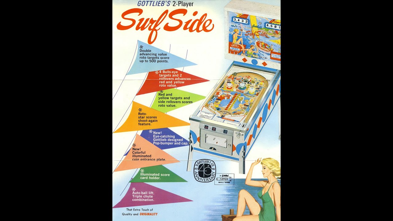 Let’s play Surf Side! 1967 Williams EM pinball machine at the Roanoke ...