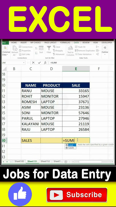 How To Use Sumif Formula In Excel Prduct Excel Exceltips Msoffice Exceltricks Ppt