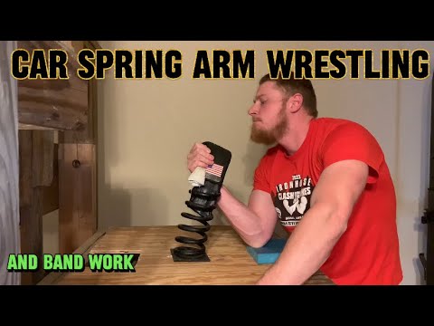 Car Spring Arm Wrestling and Band Work #armwrestlingtraining #pronation ...