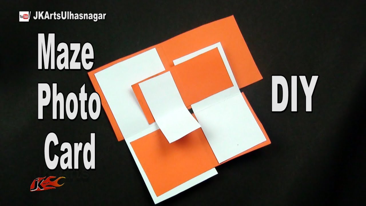 DIY Maze Photo Card for Scrapbook | How To Make | JK Arts 1038 - YouTube