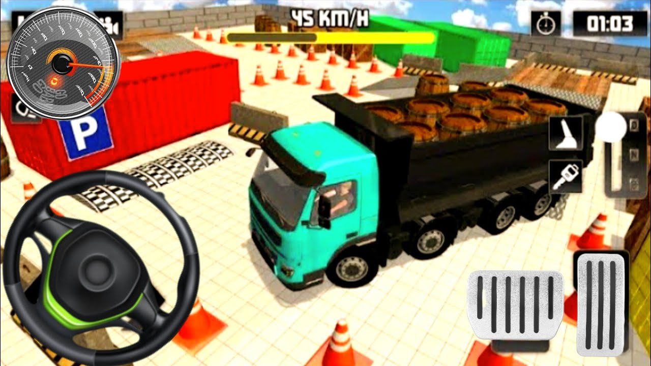 3D heavy trailer truck parking in Russian city Sim - truck driving and ...