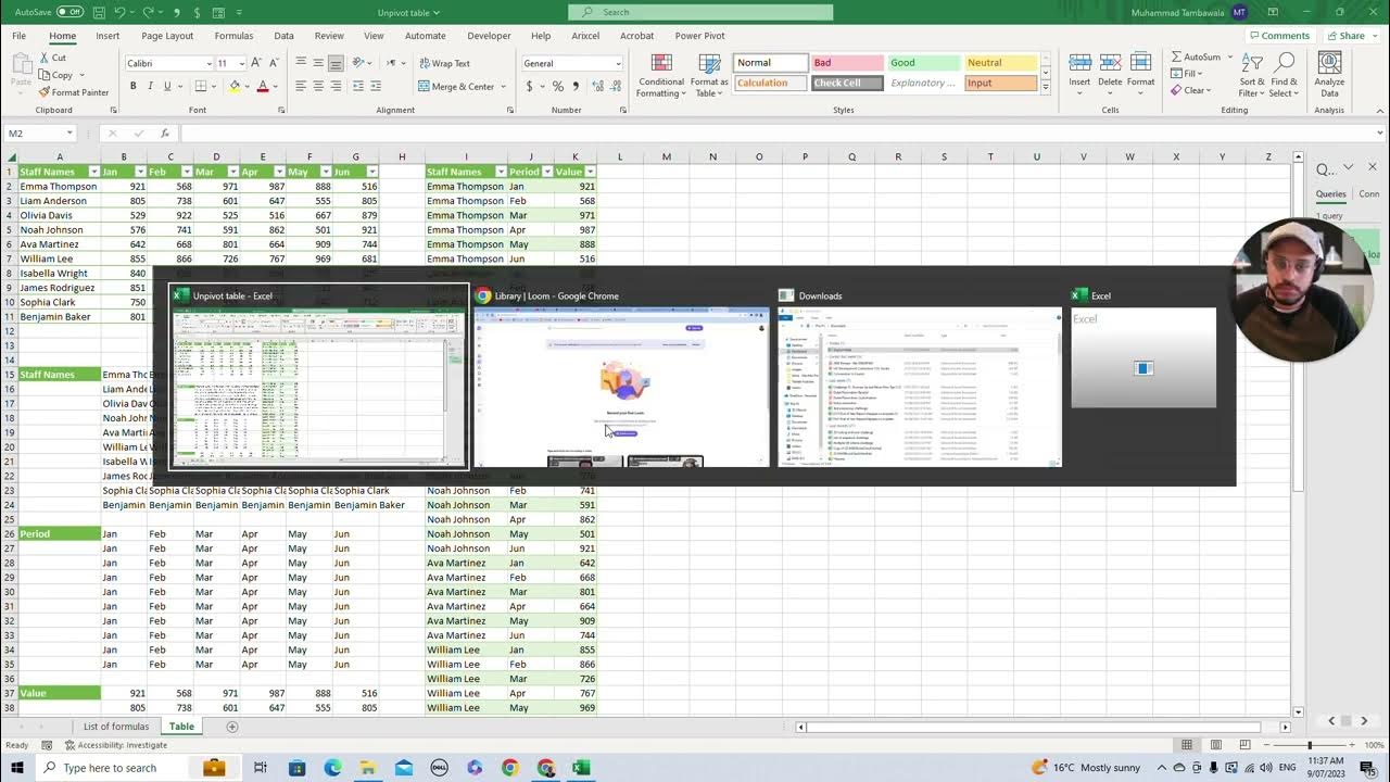 Unpivot Tables Using Excel Formulas - YouTube