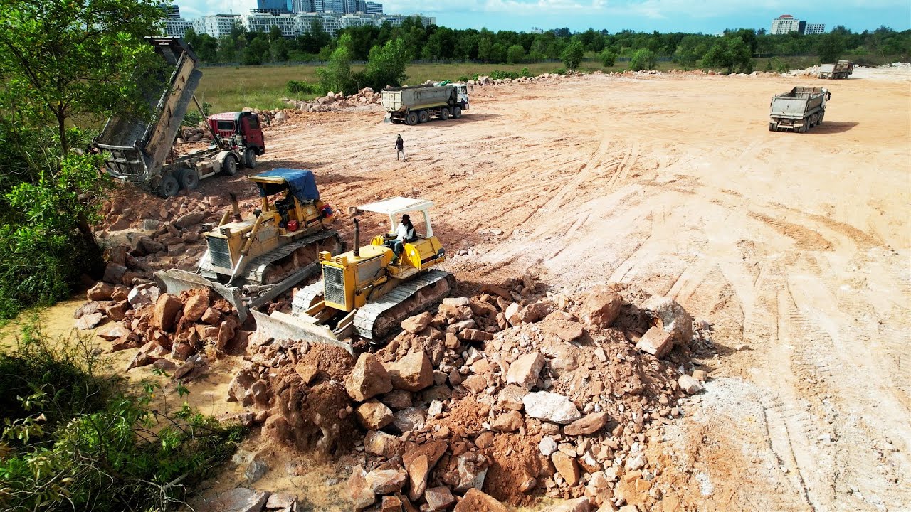 Ep124.Beautiful Activities Land Reclamation Progressing by Dozers ...