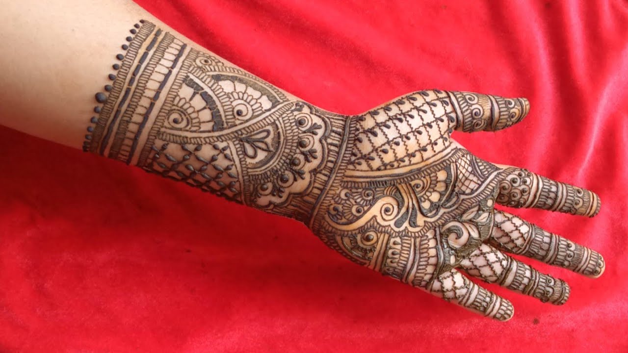 front hand henna design|mehndi ki designs 2023| - YouTube