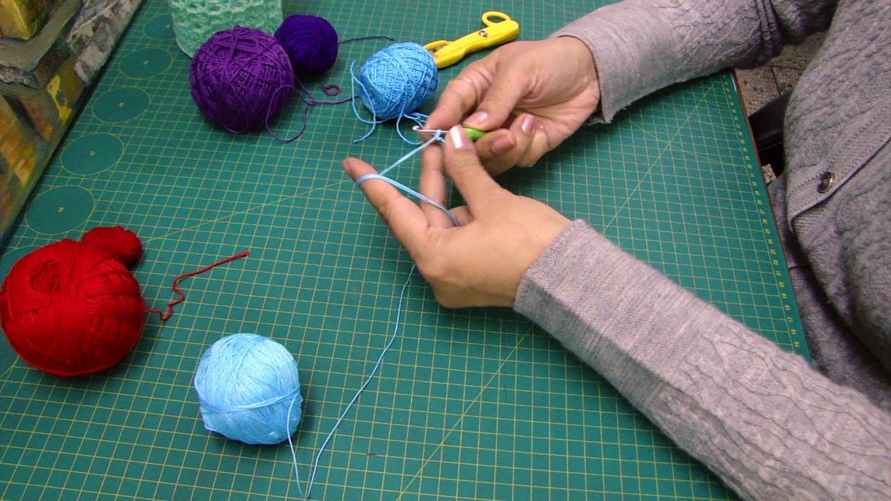 knit 3 strands from one ball #crochet - YouTube