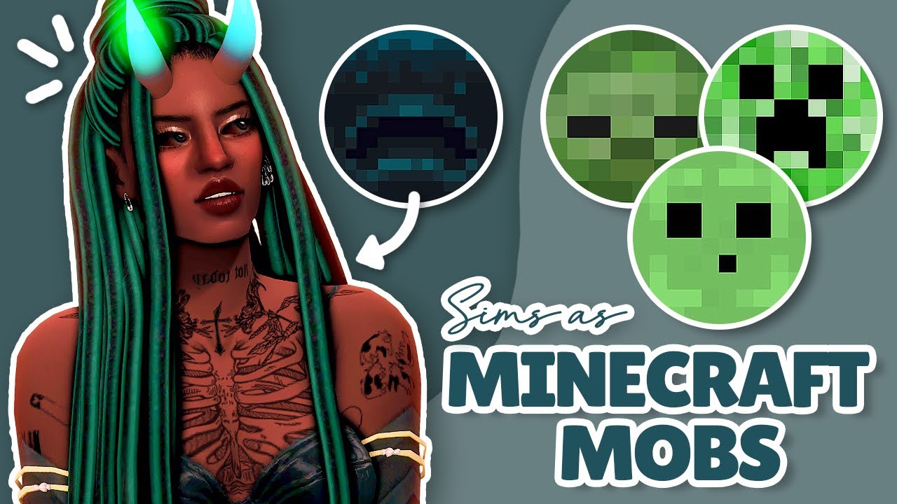 Minecraft Mobs BUT They're SIMS?!? 🧟‍♀️ | Sims 4 Create-a-sim Challenge ...