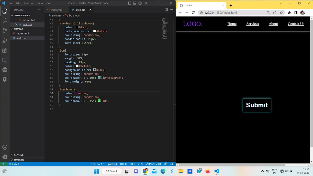 Hover Submit Button | - YouTube