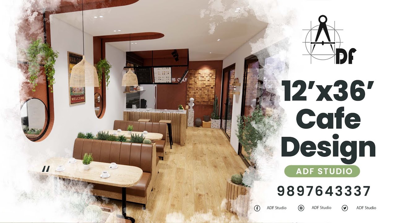 12x30 Small Space Cafe Design | Coffee Shop Interior Design - YouTube
