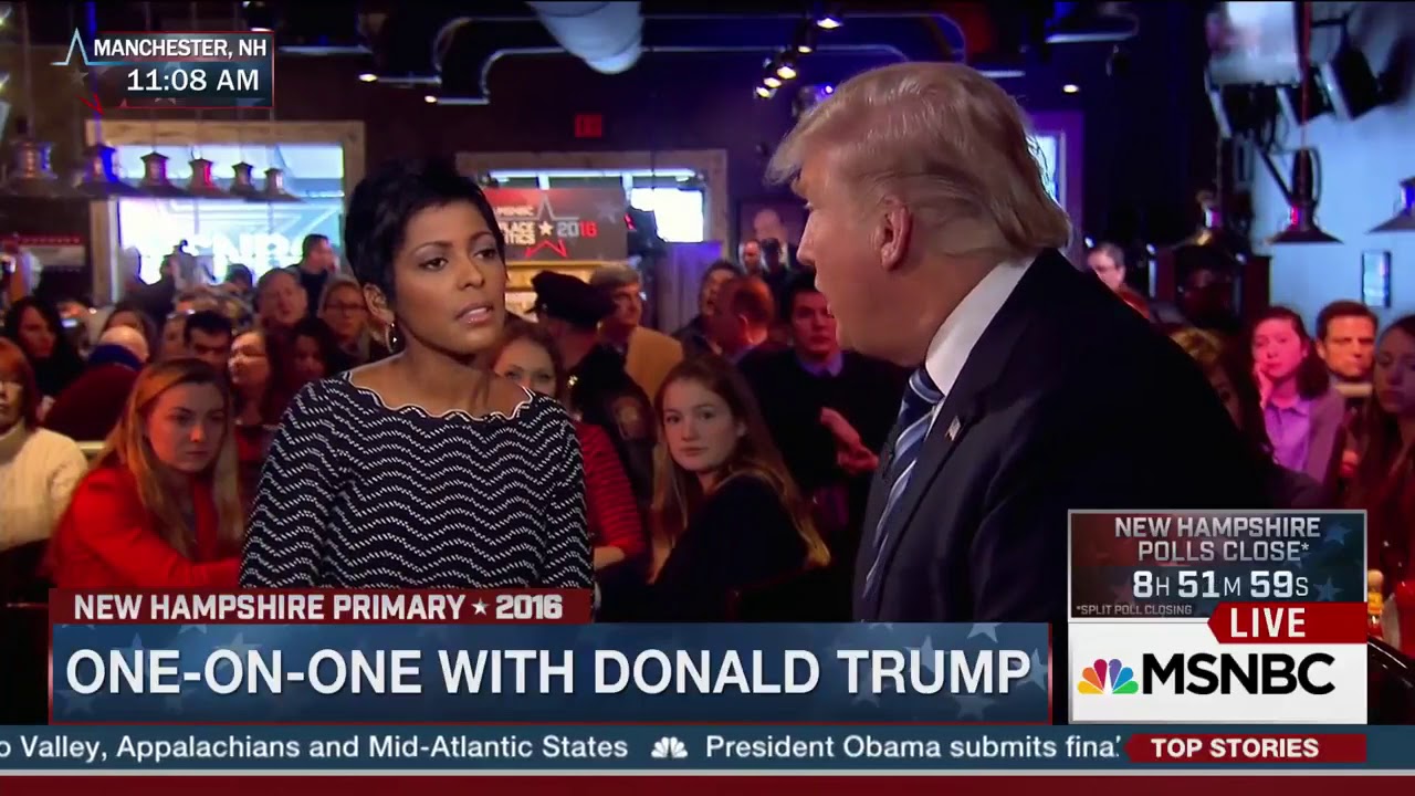 Interview: Donald Trump Interviewed by Tamron Hall on MSNBC Live ...