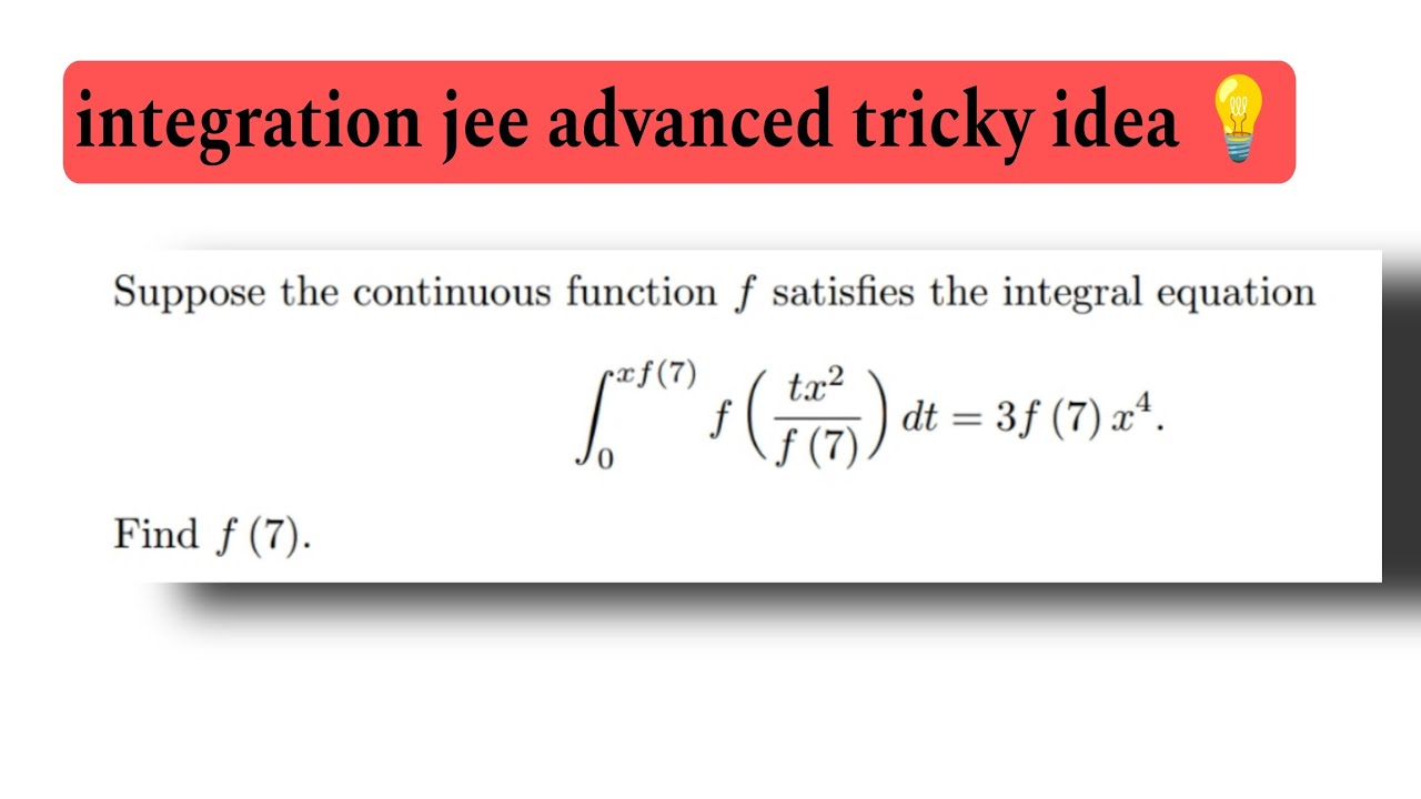 hardest integration problem solved with trick - YouTube