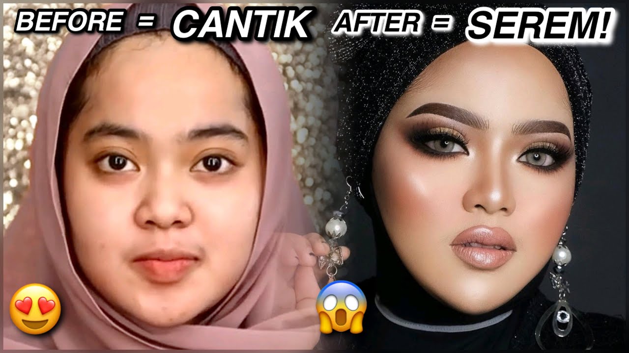 Beforenya CANTIK - Afternya SEREM!!! | MAKE UP MACAM APA INI? - YouTube