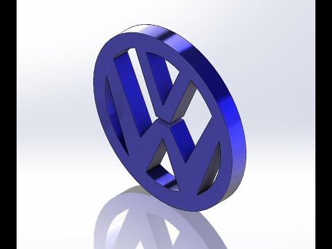 Volkswagen logo part & drawing in Solidworks- 4K video presentation ...