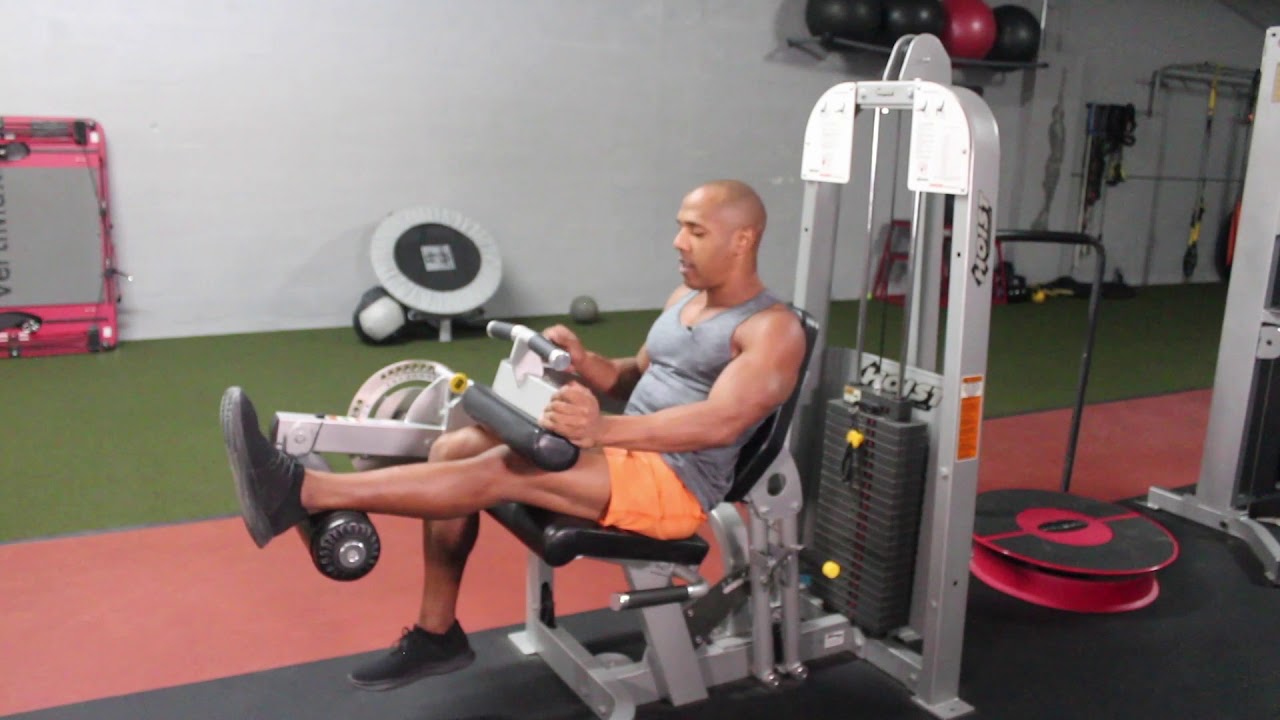 Single leg seated leg curl - YouTube