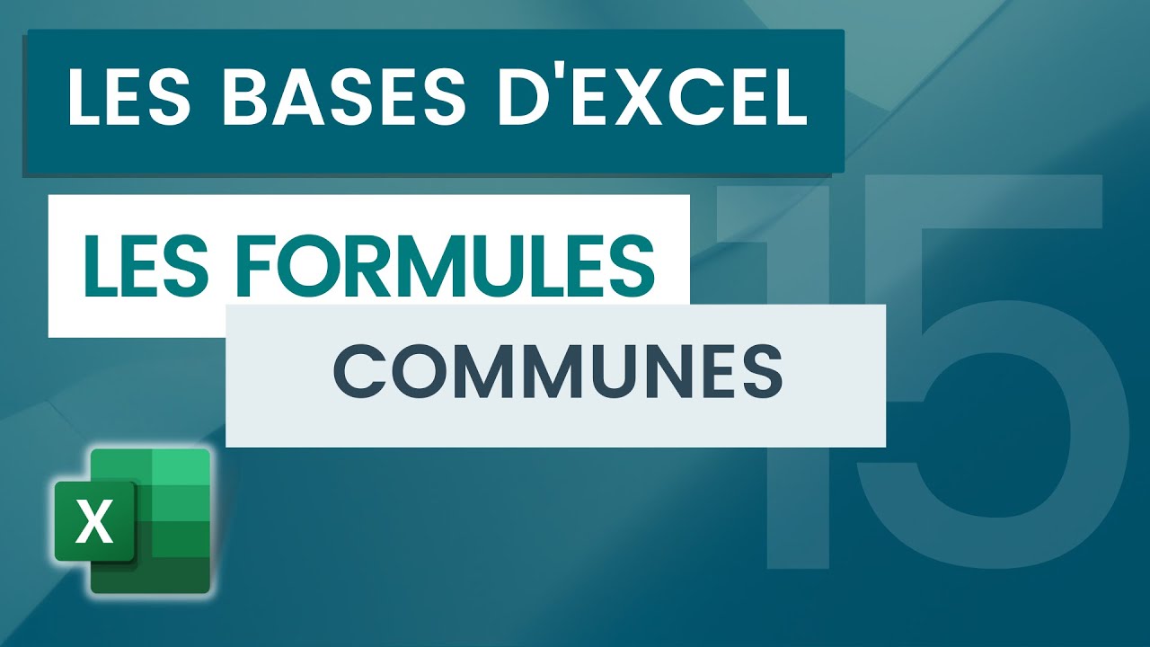 Les bases d'Excel - 15 - Les formules - YouTube