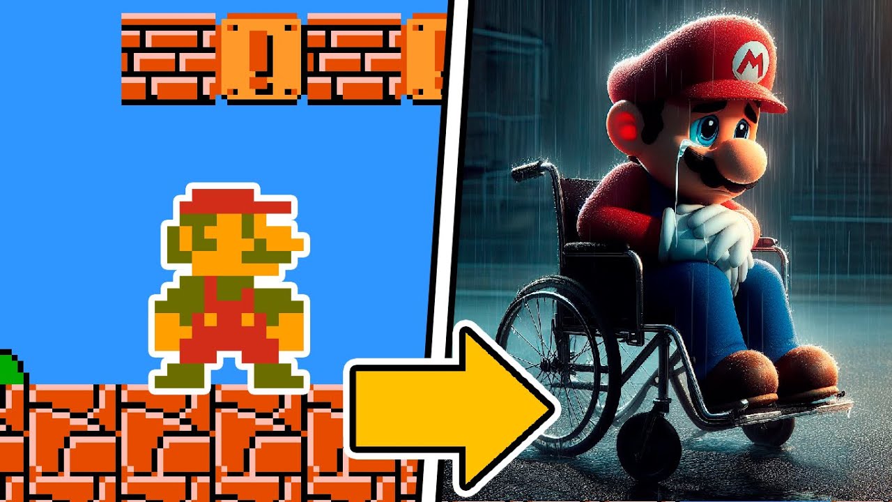 Hice Super Mario Bros pero Mario va en silla de ruedas - YouTube